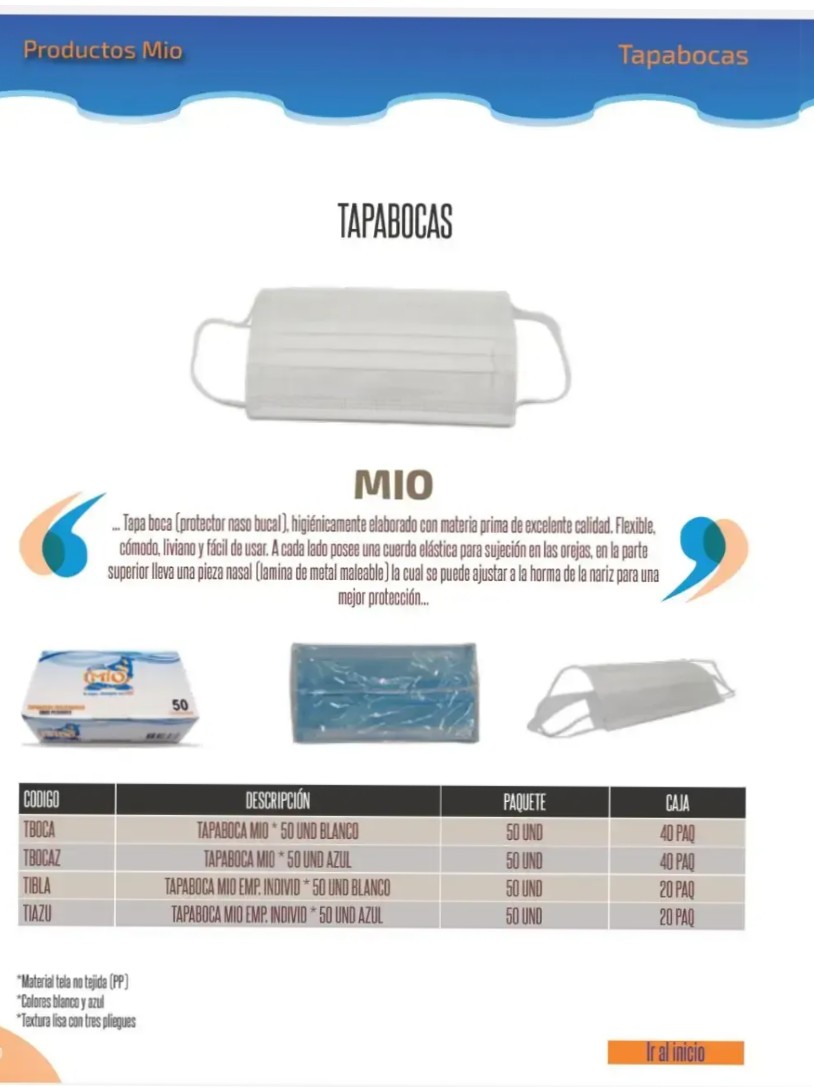 Tapa bocas * 50 Unid - Negos